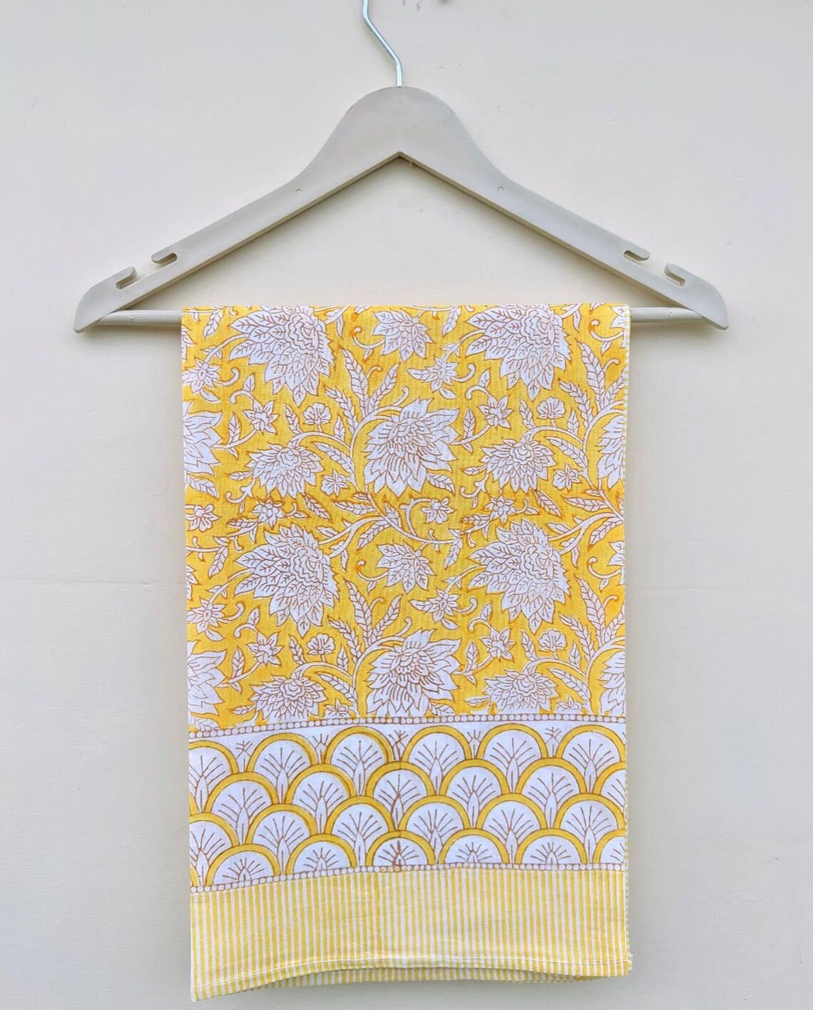 Hand Block Printed Cotton Sarong, Beach Wrap Pareo, Long Scarf, Large ...