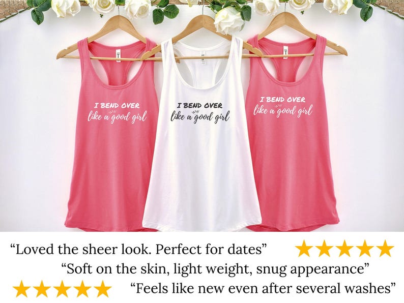 I Bend Over Like a Good Girl Tank Top - Bratty Kink Roleplay Apparel - Etsy