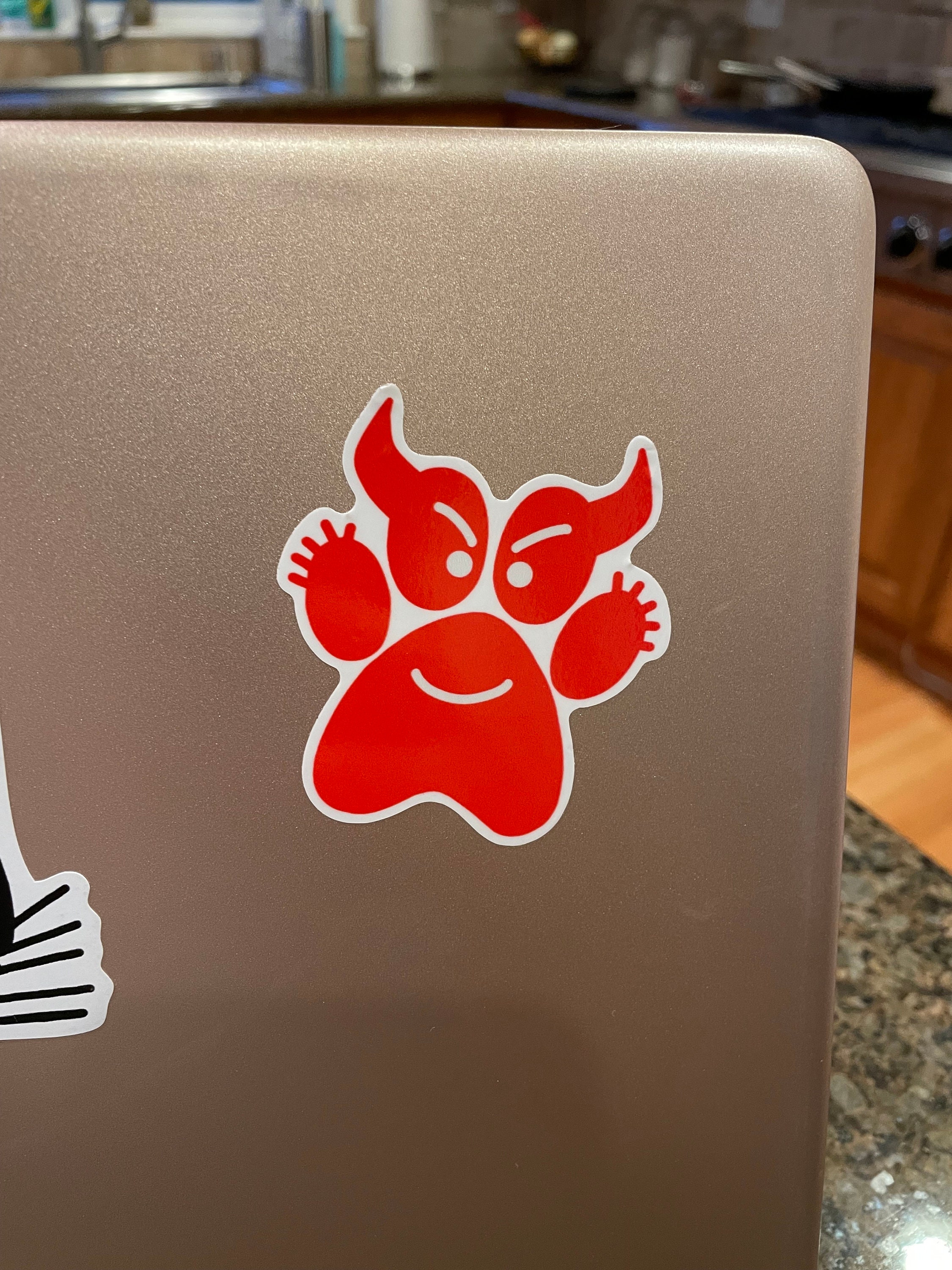 Devil Paw Vinyl Sticker, Weatherproof Naughty Dog or Cat, Gift for ...