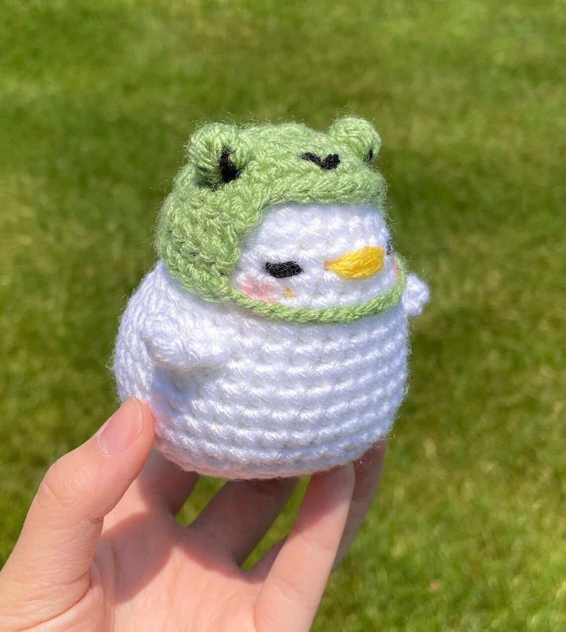 Duck With Frog Hat Pattern (crochet) - Etsy