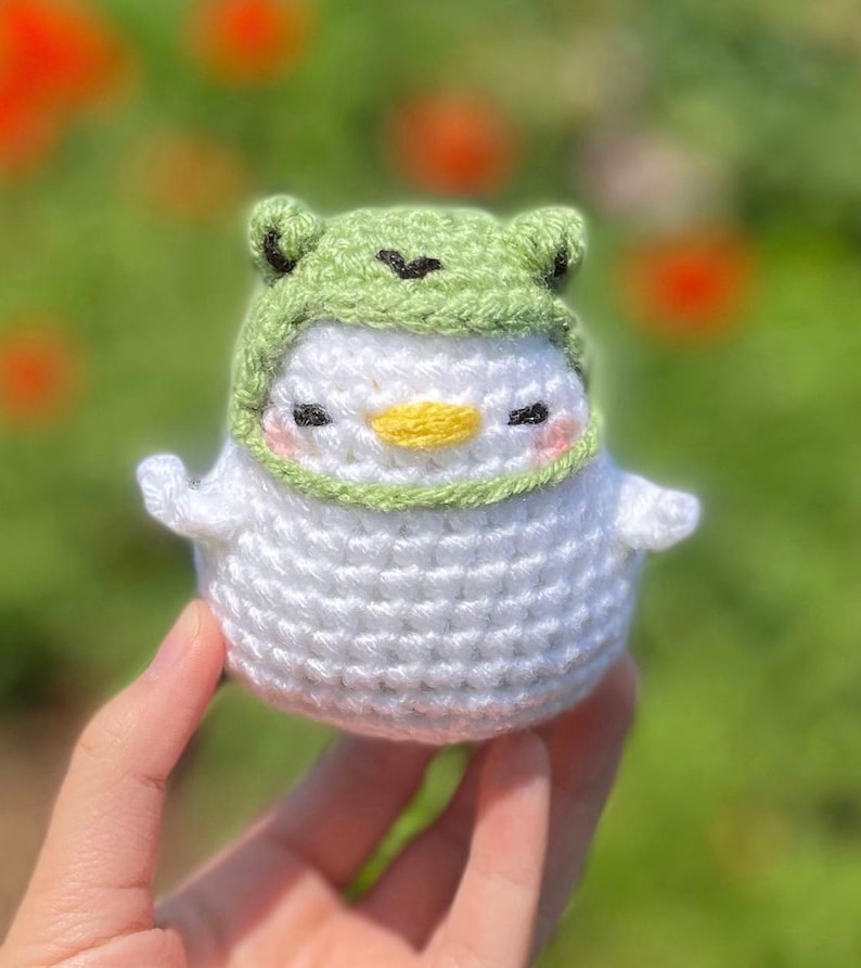 Duck With Frog Hat Pattern (crochet) - Etsy