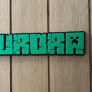 Custom Minecraft Door Sign 3D Printed Personalised - Etsy UK