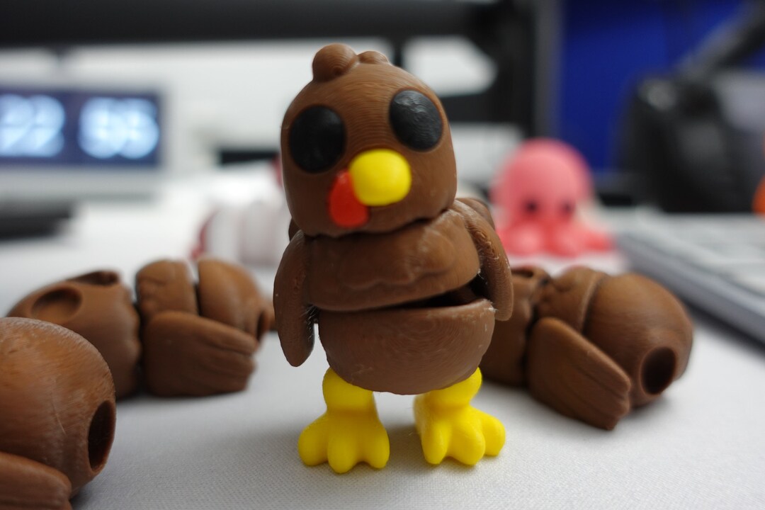 Tiny Turkey 3D Printed Flexi Fidget Toy - Etsy UK