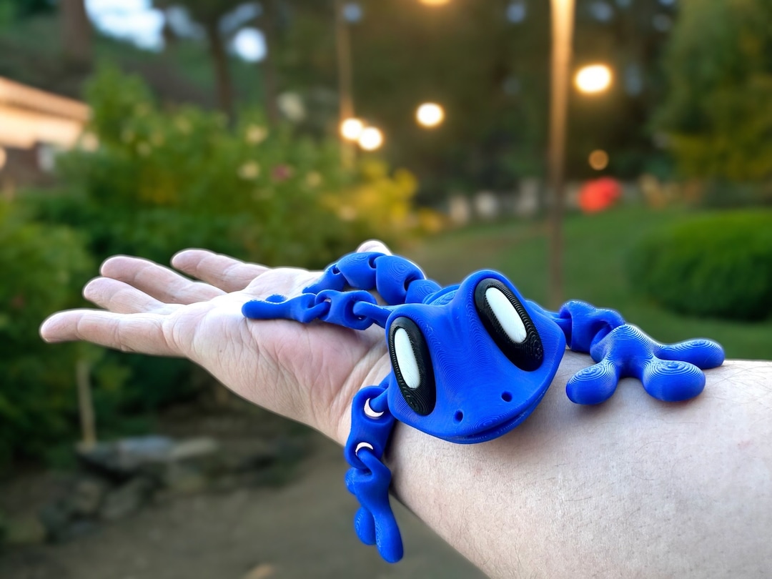 Flexi Gecko 3D Printed Fidget Toy Collectable - Etsy