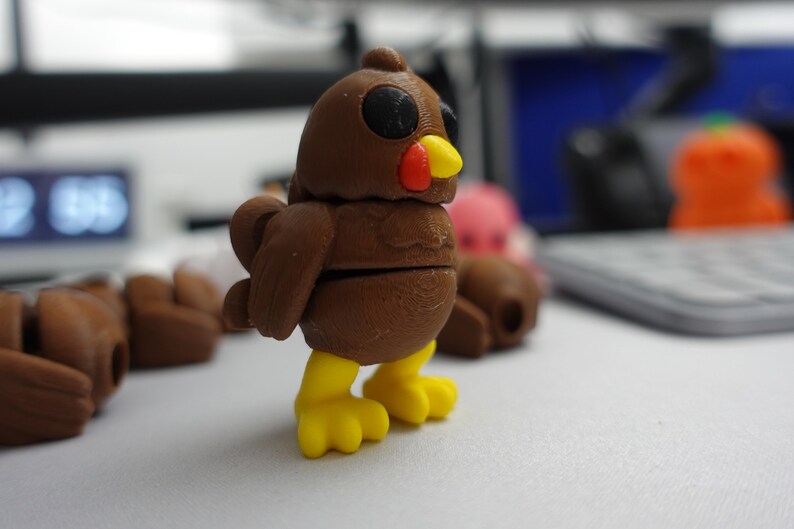 Tiny Turkey 3D Printed Flexi Fidget Toy - Etsy UK