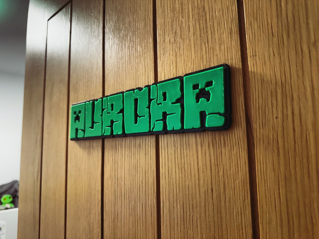 Custom Minecraft Door Sign | 3D Printed | Personalised - Etsy