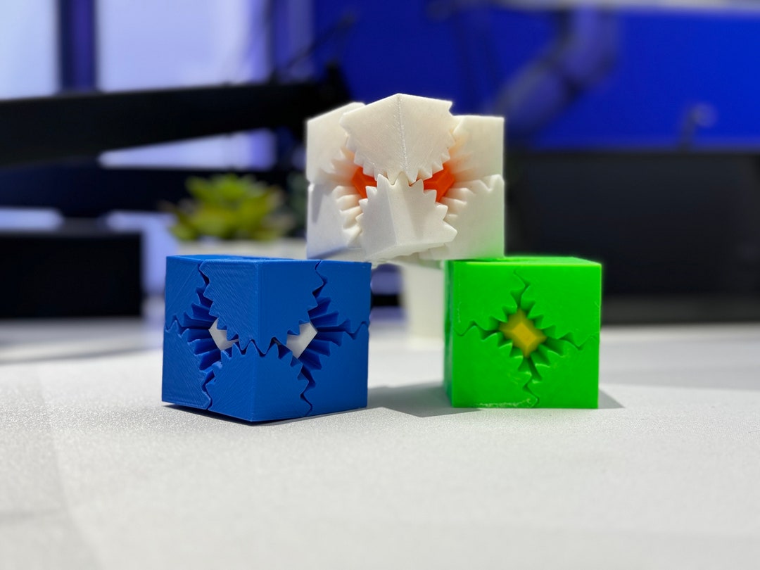 Gear Fidget Cube 3D Printed Puzzle Fidget Toy - Etsy