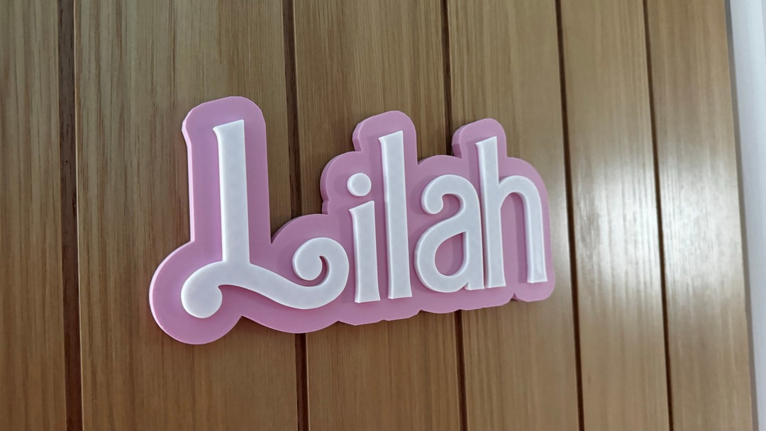 Personalized Pink Door Sign: 3D Printed Room Décor - Etsy UK