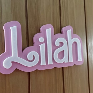 Personalized Pink Door Sign: 3D Printed Room Décor - Etsy UK