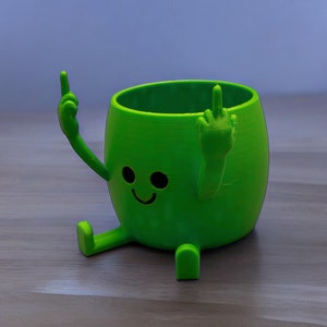 Happy Middle Finger Planter 3D Printed Plant Pot Collectable - Etsy UK