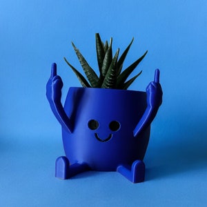 Happy Middle Finger Planter 3D Printed Plant Pot Collectable - Etsy UK