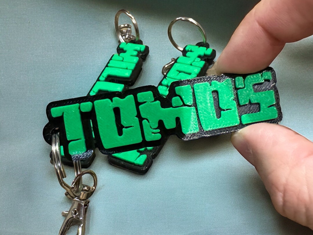 Pixel Font Name Keychain – Personalised Block Style Keyring for Kids ...