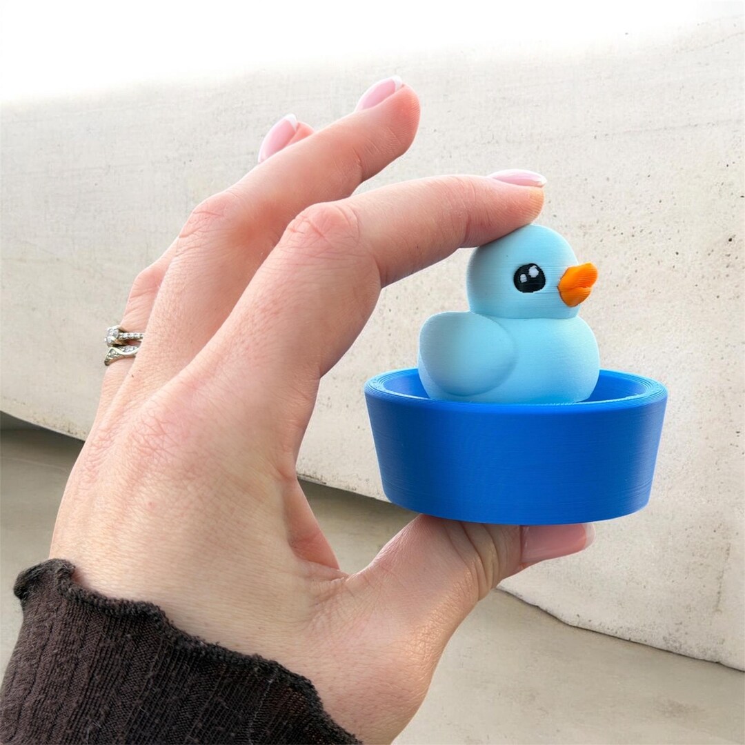 3D Printed Clicker Duck Fidget Toy | Desk Sensory Gift - Etsy