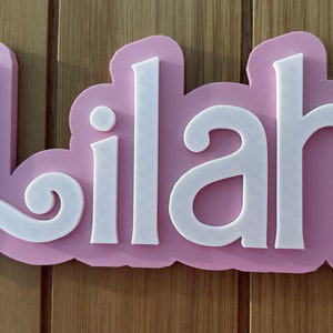 Personalized Pink Door Sign: 3D Printed Room Décor - Etsy UK