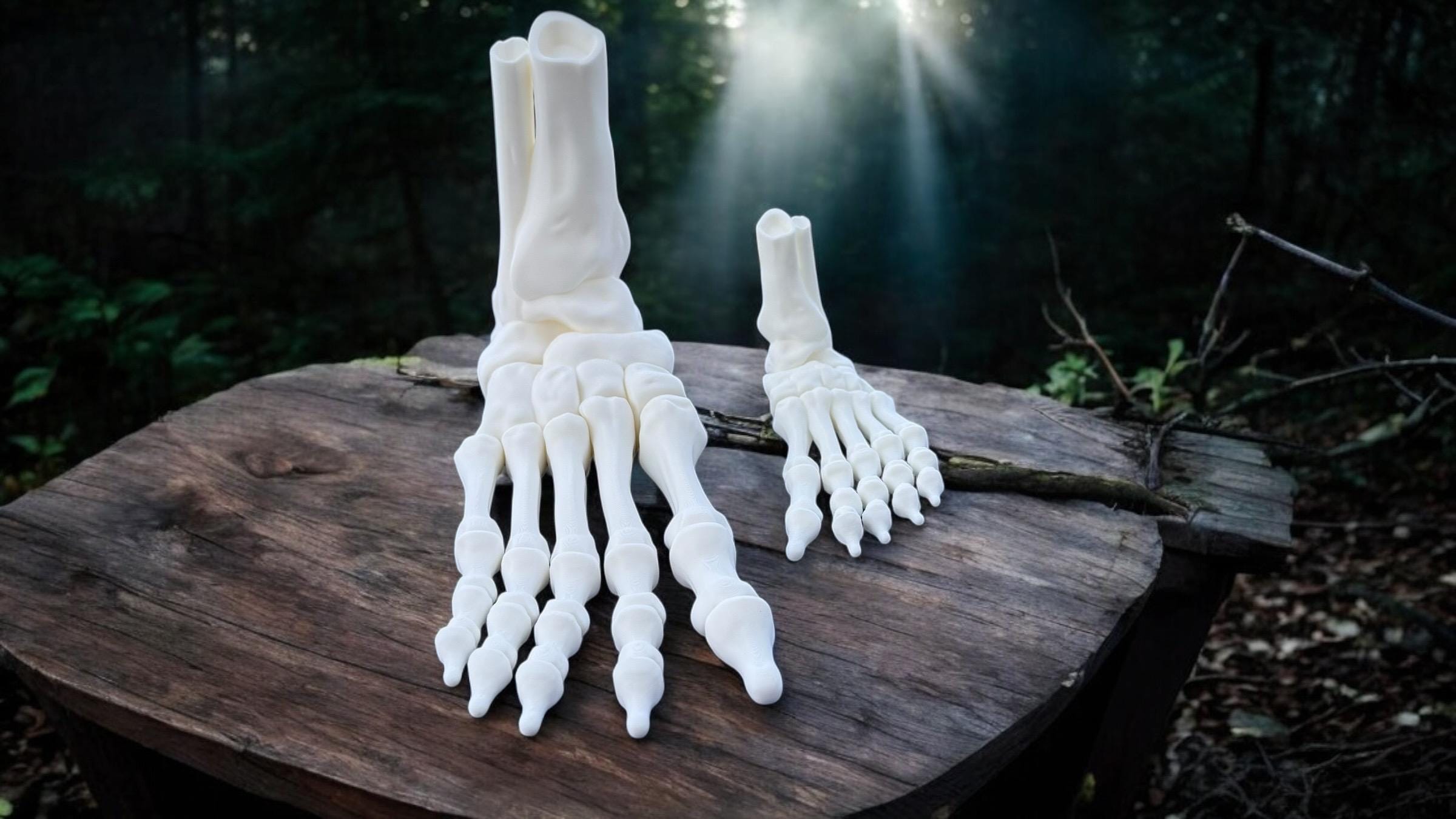 3D Printed Skeleton Hands & Feet – Articulated Fidget Toy for Halloween ...