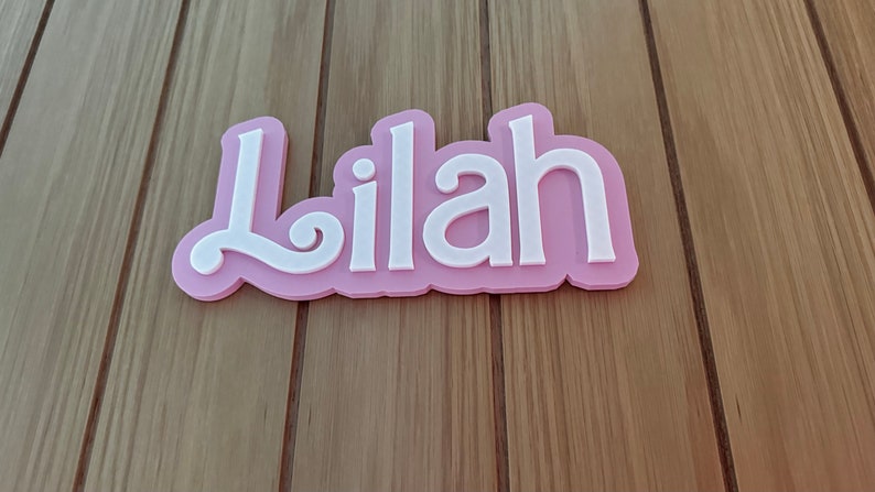 Personalized Pink Door Sign: 3D Printed Room Décor - Etsy UK