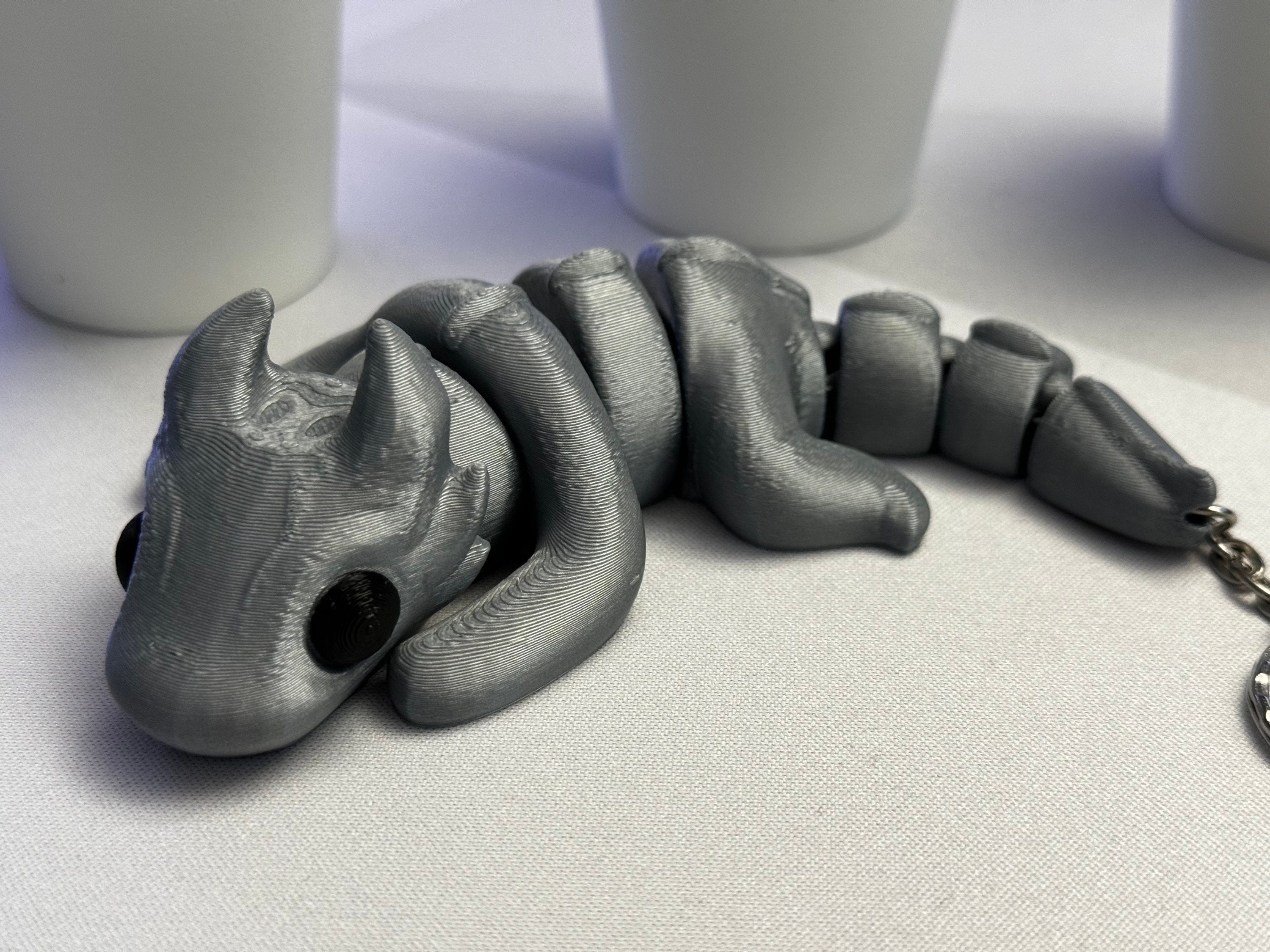 Tiny Dragon 3D Printed Fidget Toy Keyring Option - Etsy