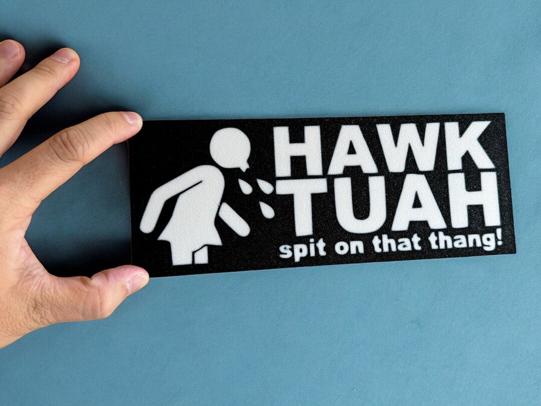 Hawk Tuah spit on That Thang Viral Meme Wall Sign 3D Printed - Etsy