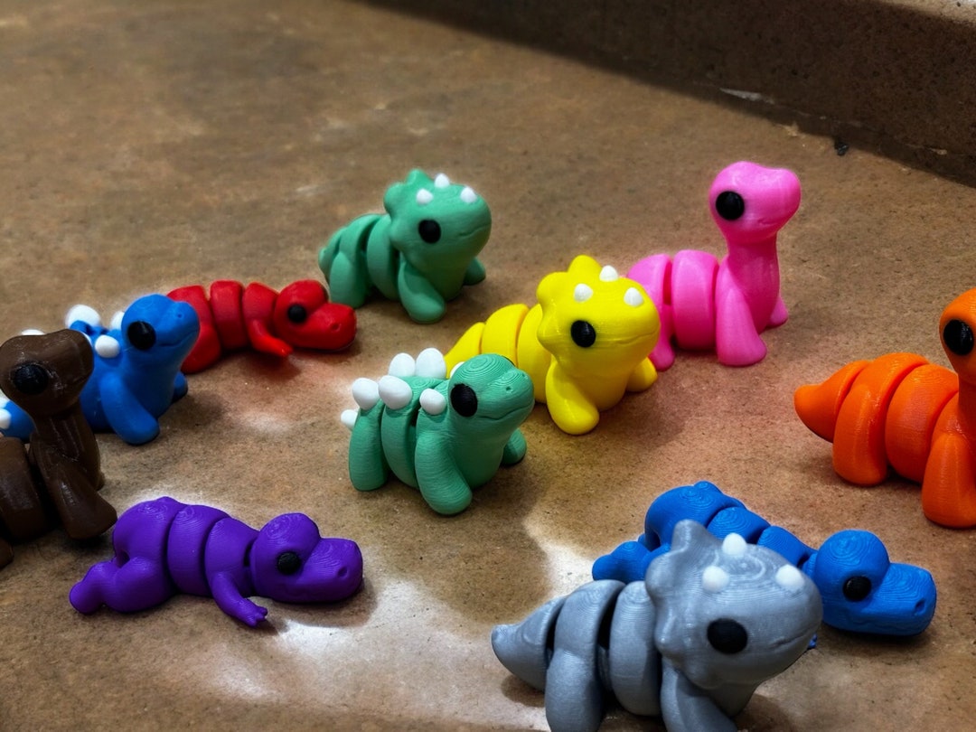 Random Dino Fidget Toy Bundle 3D Printed Fidget Toys - Etsy