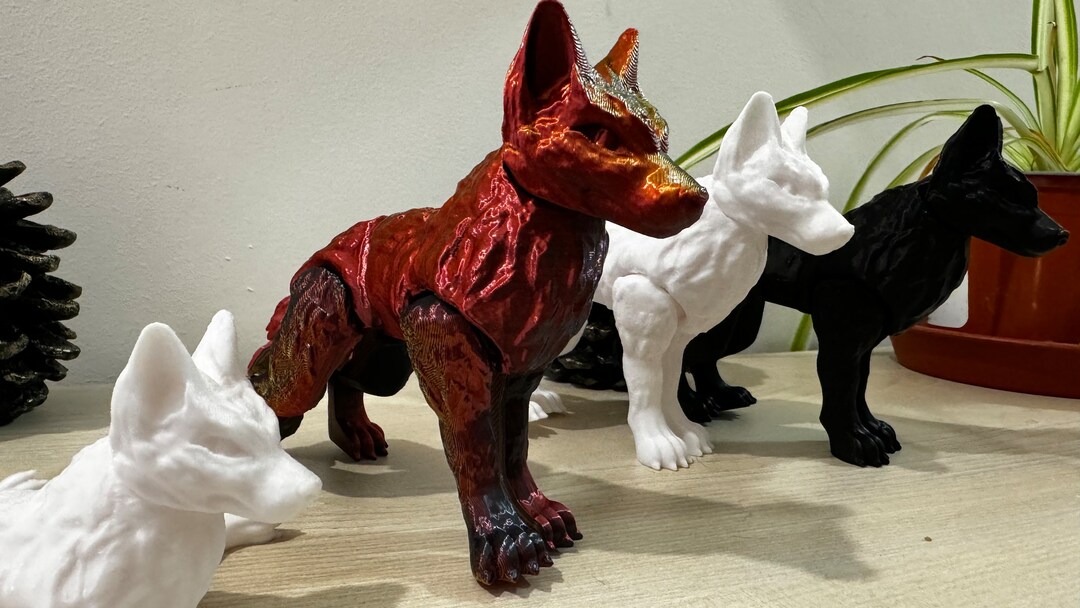 Flexi Wolf 3D Printed Fidget Toy Collectable - Etsy