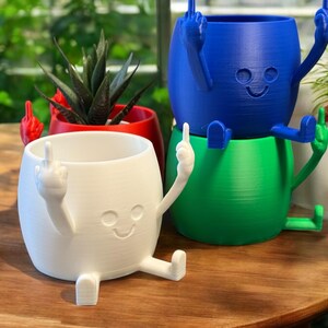 3D Printed Middle Finger Planter: Cheeky Plant Pot - Etsy UK