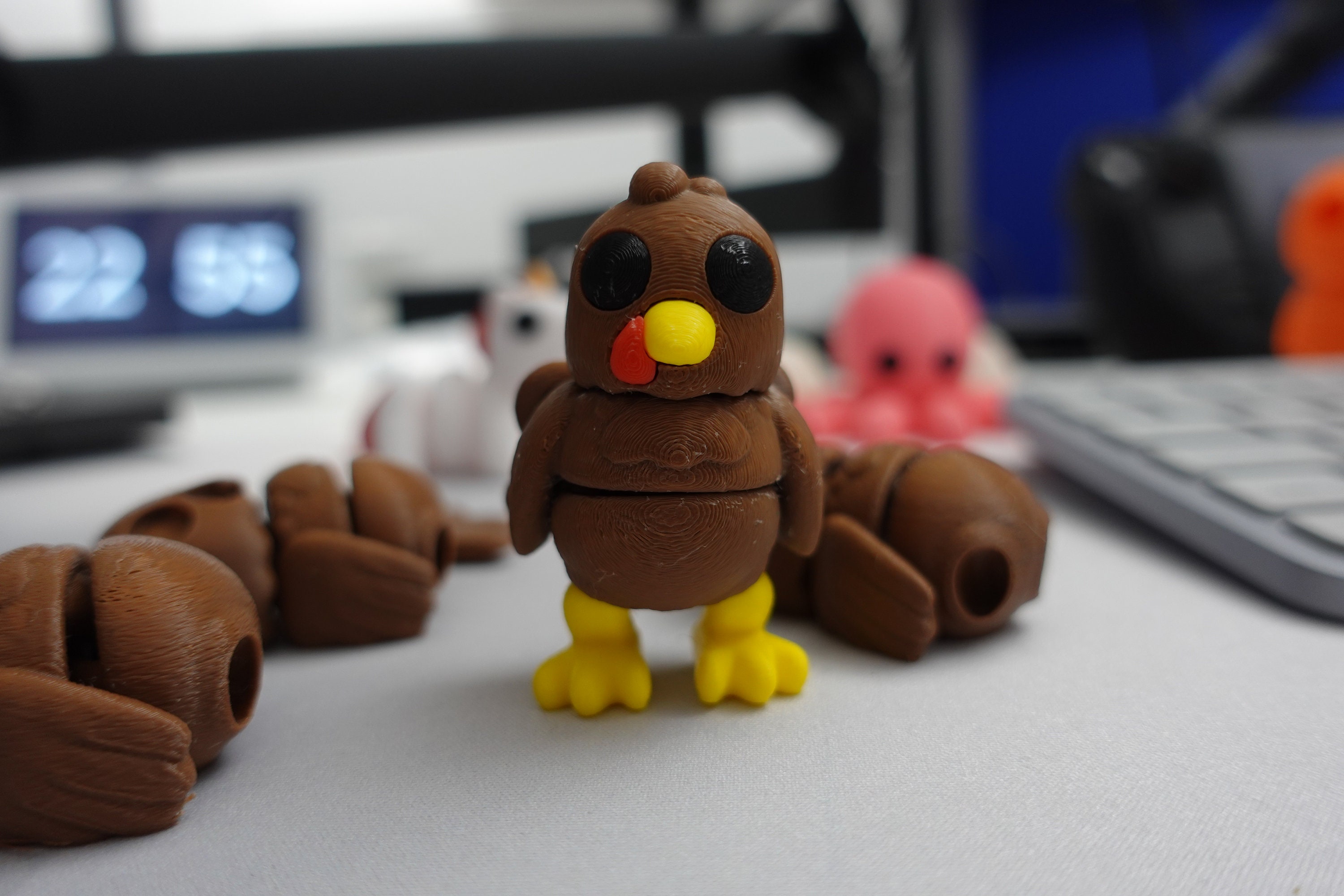 Tiny Turkey 3D Printed Flexi Fidget Toy - Etsy UK