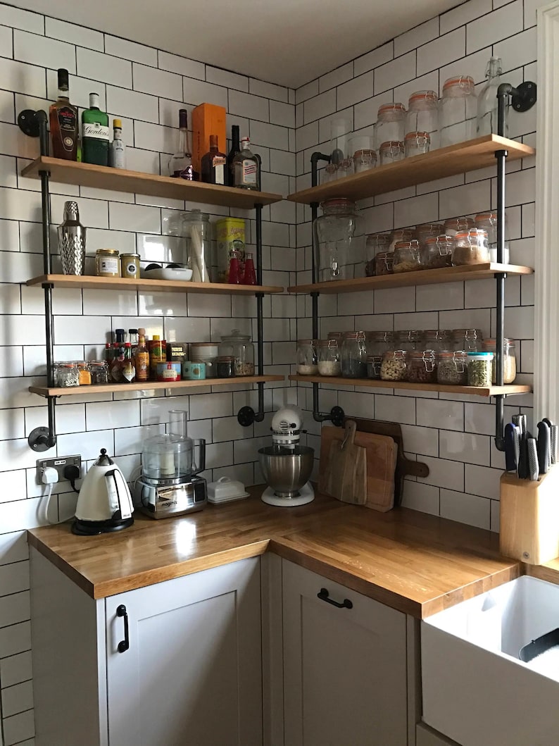 Handmade Gas Pipe Wall Hanging Shelving Unit - Custom Orders Welcome ...