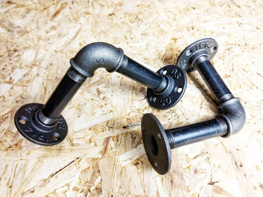 Gas Pipe Shelf Brackets (pair) - Etsy