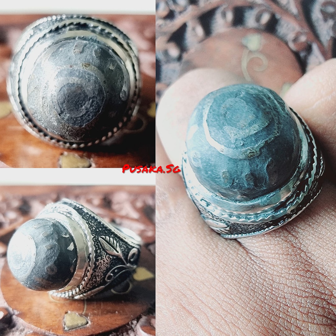 Rare Metaphysical Energy Badar Besi Sukabumi (iron) Khodam Stone Ring ...