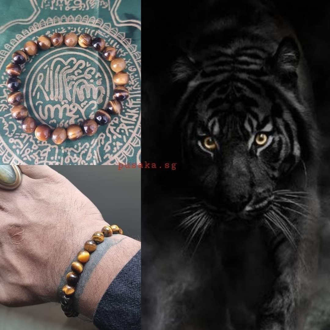 Powerful Khodam "harimau" (black Tiger) Exotic Stone Bracelet Believed ...