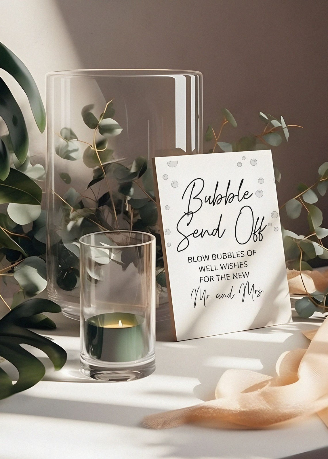 Bubble Send off Sign, Wedding Sign, Bubble Exit Sign, Black & White ...