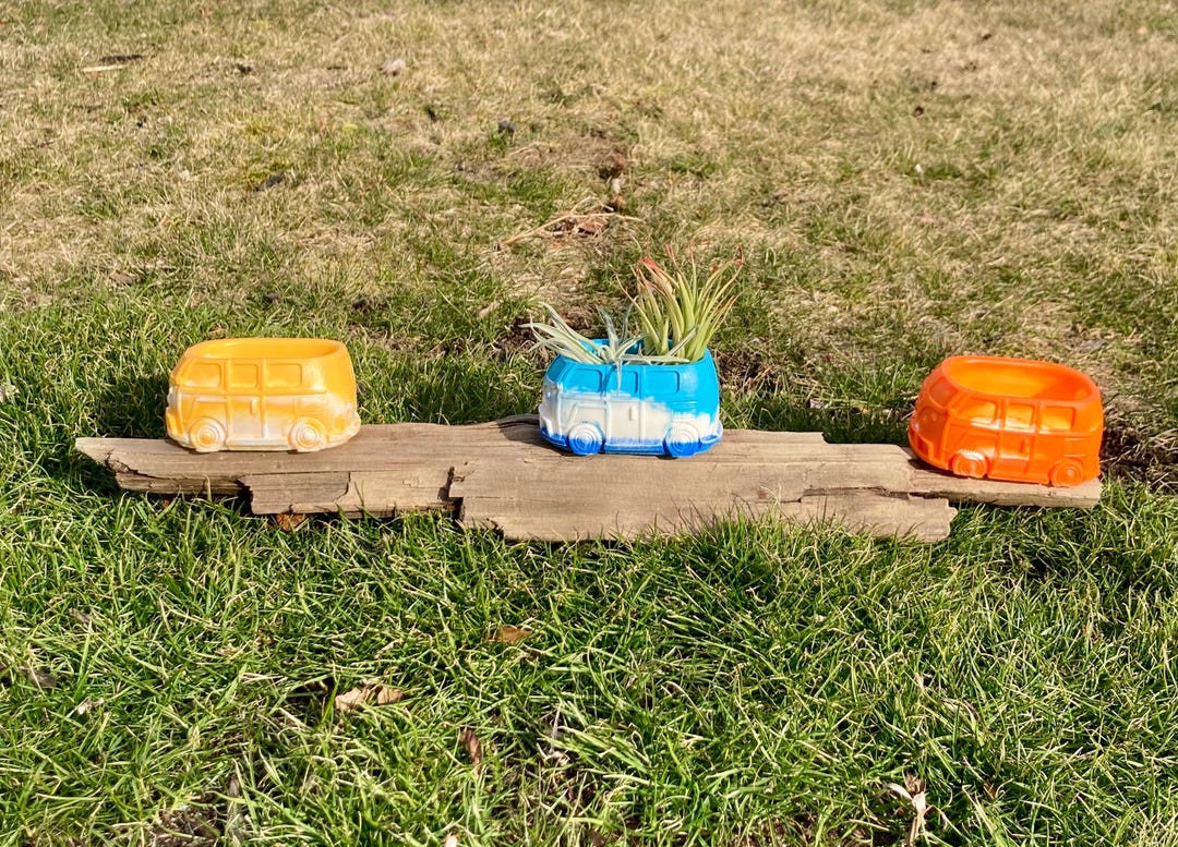Retro VW Bus Planter - Etsy