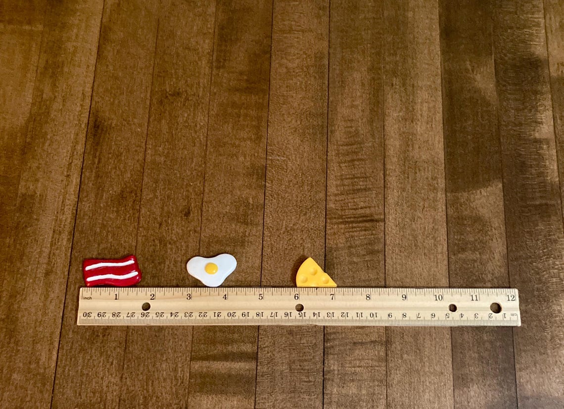 Bacon, Egg and Cheese Magnets- Set of 3 - Etsy