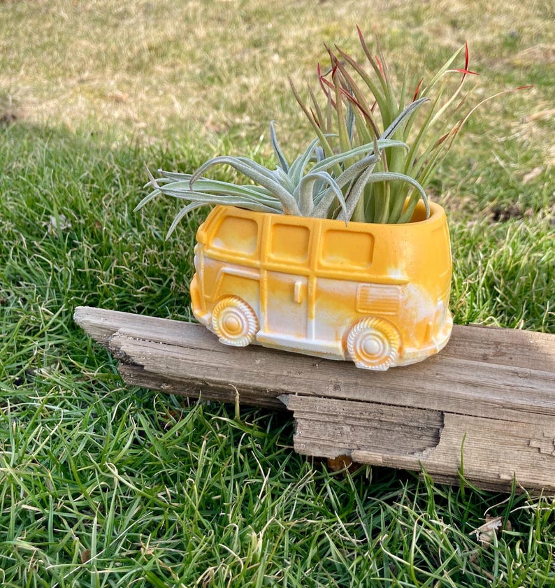 Retro VW Bus Planter - Etsy