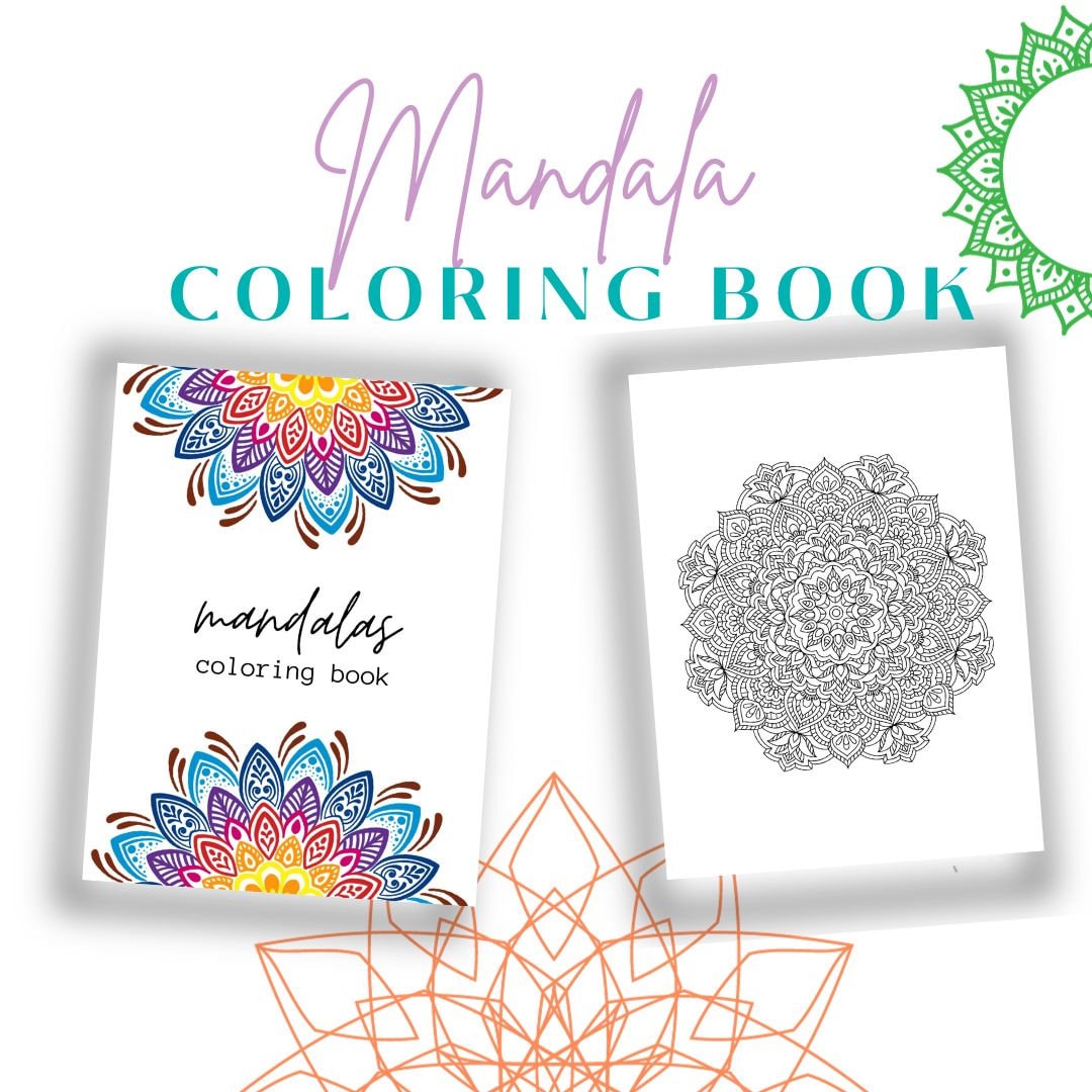Mandala Coloring Book Printable: Adult Coloring Pages 8.5 X 11 - Etsy