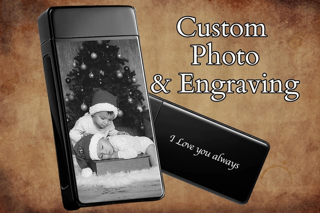 Personalized Lighter, Custom Black Engraved Photo Lighter, Custom ...