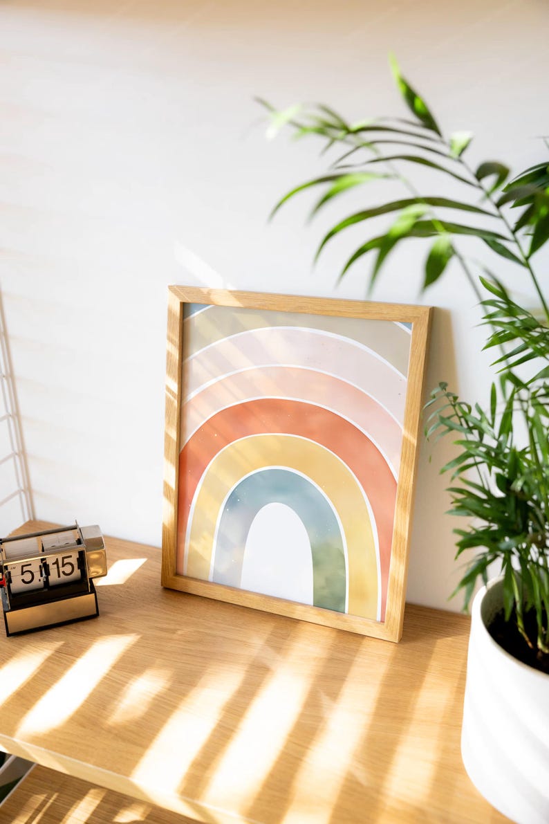 Watercolor Rainbow, Rainbow Playroom Decor, Watercolor Nursery Prints ...