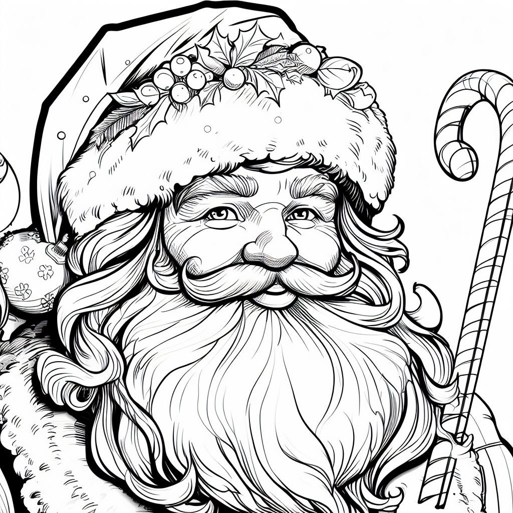 Magical 15 Pages Christmas Color Book of Santa Claus Festive Coloring ...