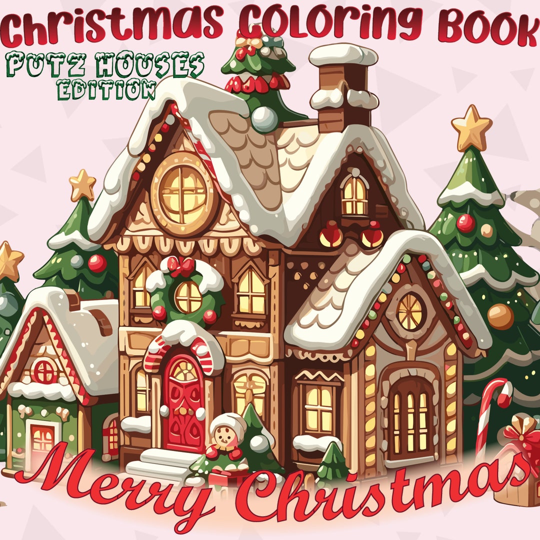 25 Pages of Winter Village Coloring Book: Festive Christmas - Etsy