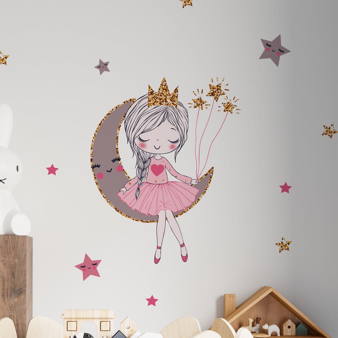 Fairy Princess Wall Decals for Girls Room, Princess Wall Stickers ...