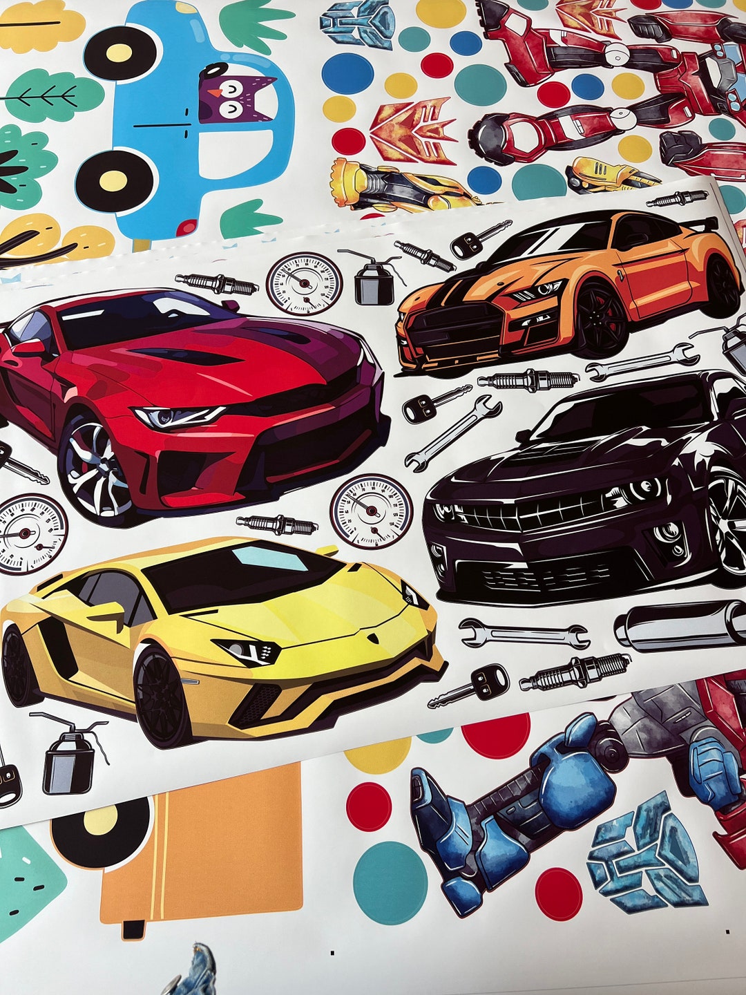 Sport Car Wall Stickers Wall Decal for Boy - Etsy