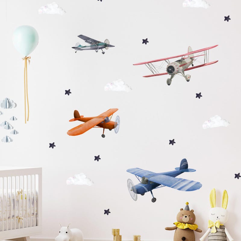 Airplane Wall Decals - Etsy