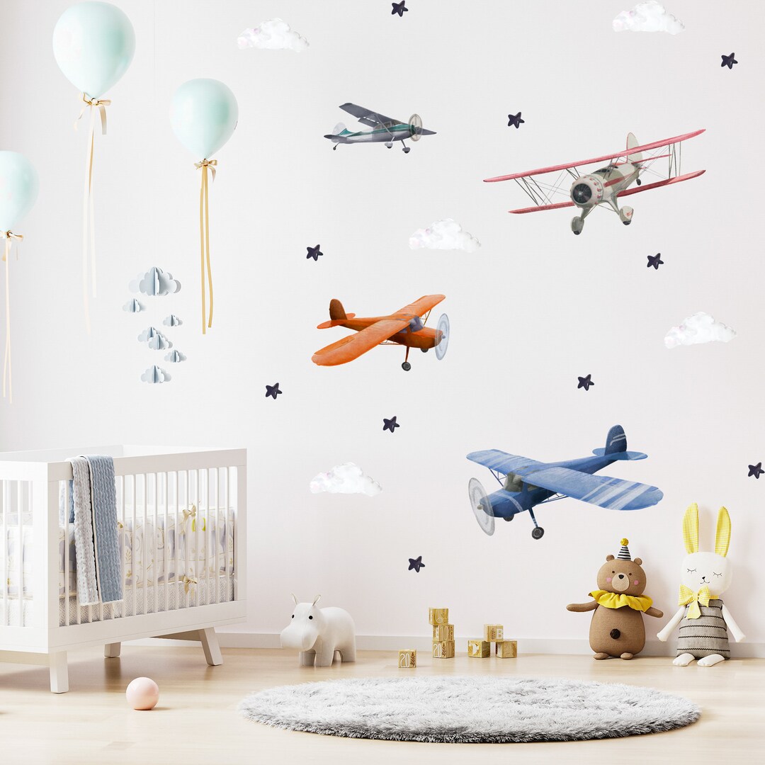 Airplane Wall Stickers Aviation Room Decor - Etsy