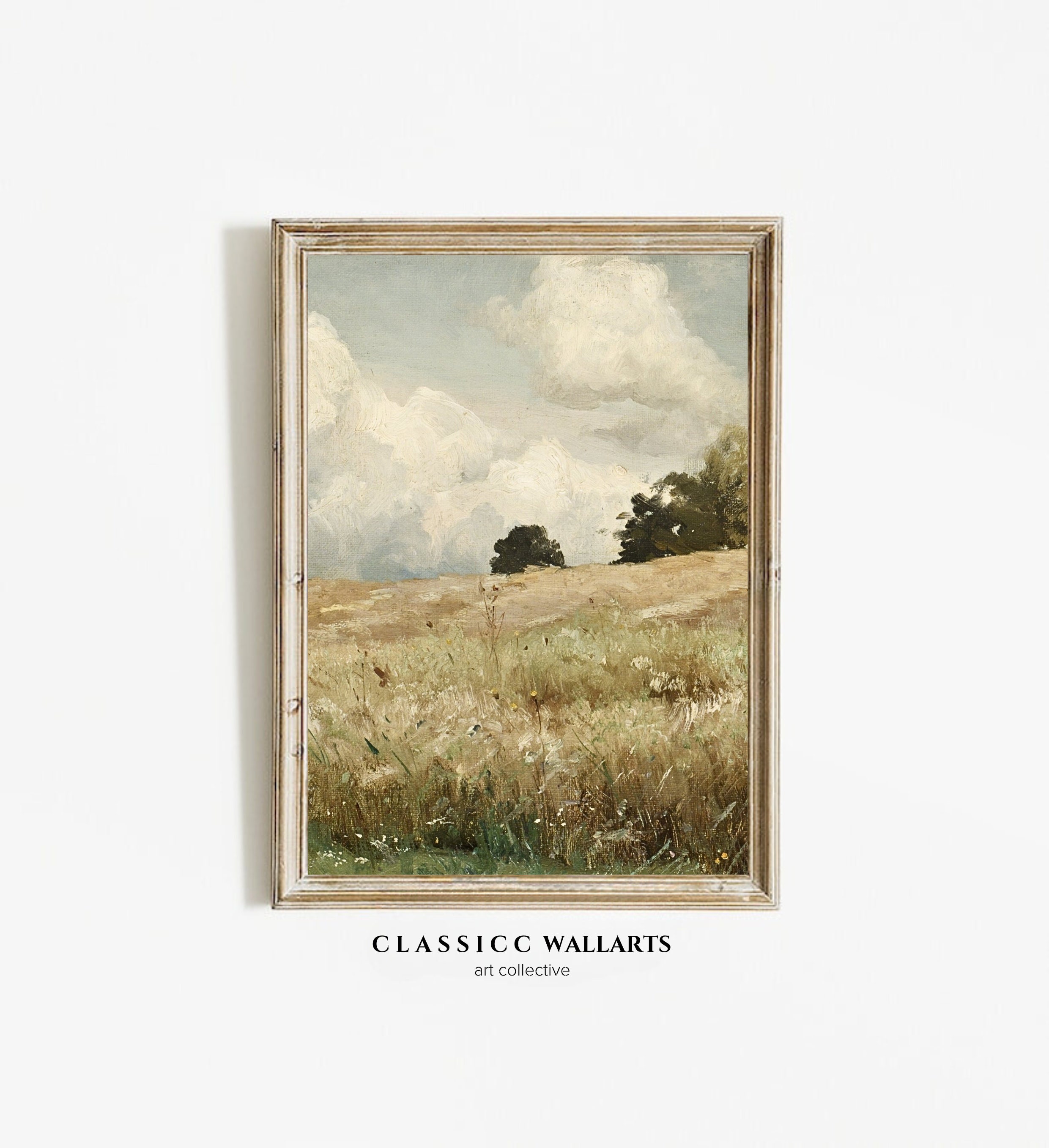 PRINTABLE Vintage Summer Landscape Painting, Country Art Print, Cottage ...
