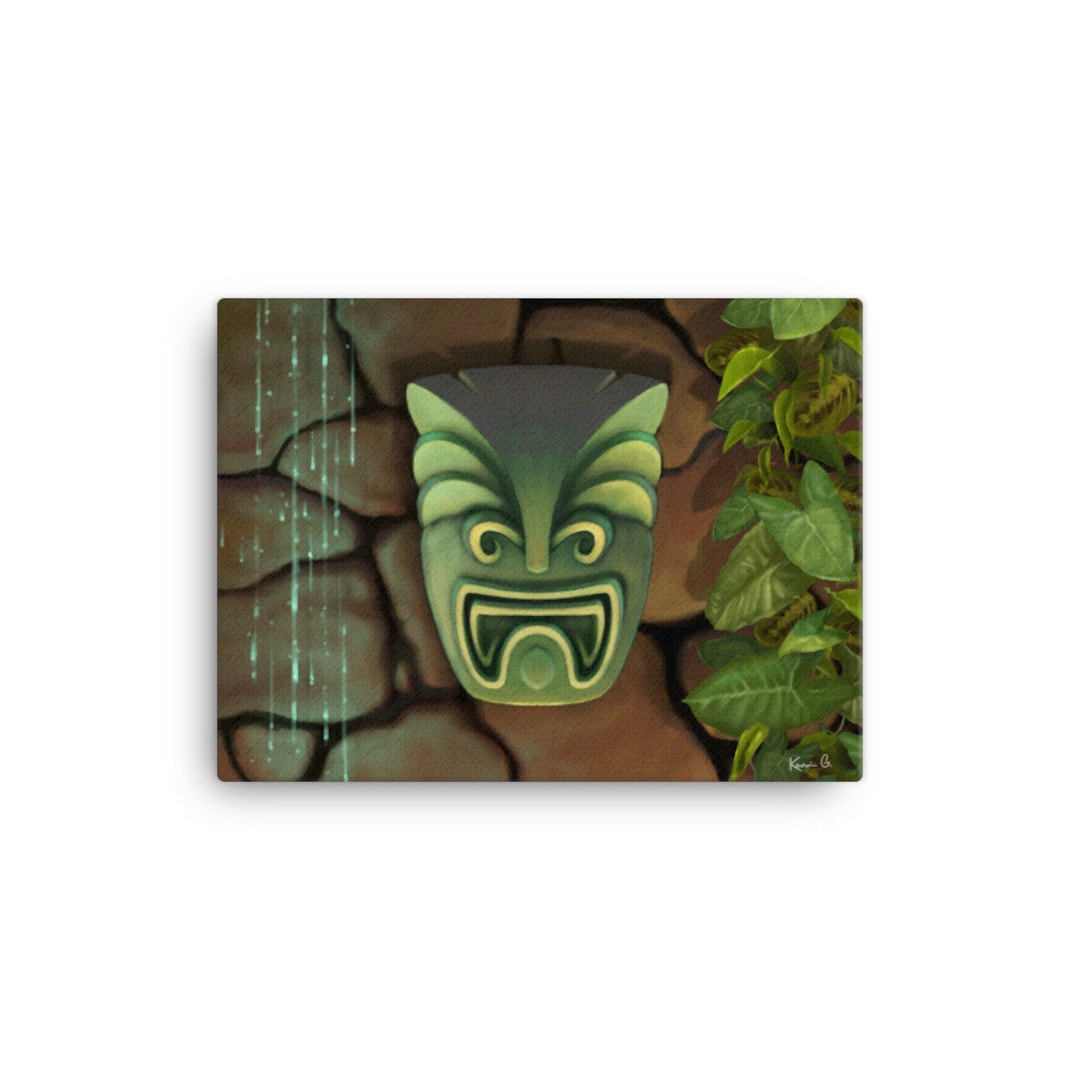 Tiki Bar Exotica "momentary Lapse by the Fountain" Art Print on ...
