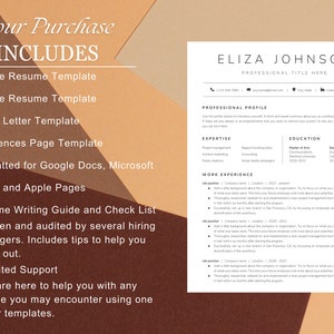 ATS Friendly Resume Template for Google Docs Word and Pages - Etsy