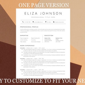 ATS Friendly Resume Template for Google Docs Word and Pages - Etsy