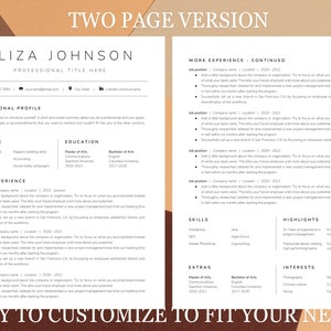 ATS Friendly Resume Template for Google Docs Word and Pages - Etsy