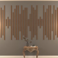 Abstract Sound Wave Accent Feature Wall Design and Installation Build ...