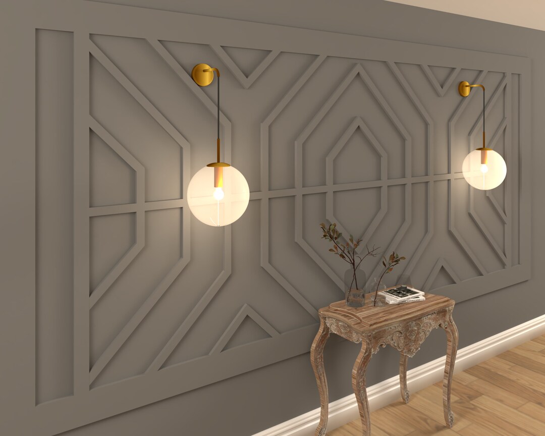 Accent Wall Moulding Art Deco Design and Installation Build Plan ...